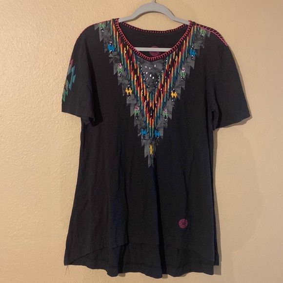 Double D Ranch | Tops | Double D Ranch Embroidered Embellished Top ...